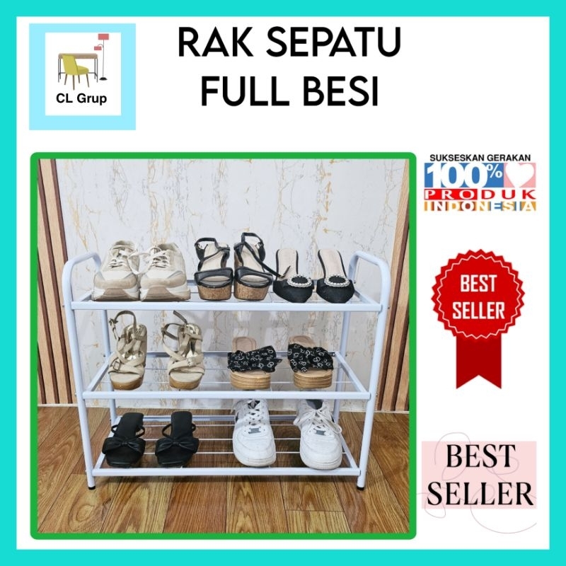 Jual Rak sepatu besi rak sandal besi rak serbaguna | Shopee Indonesia