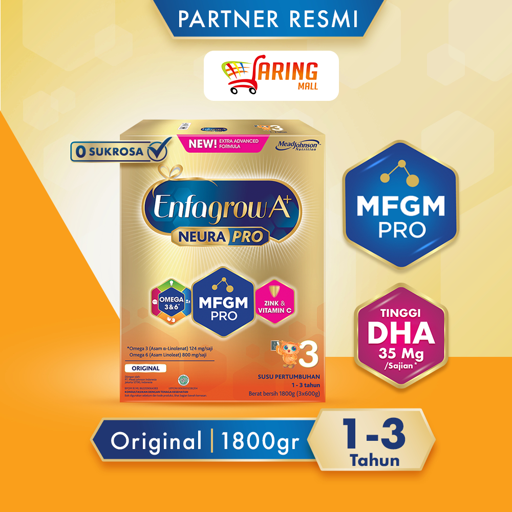 Jual Enfagrow A+ 3 1800 Gram Original (1-3 Tahun) | Shopee Indonesia