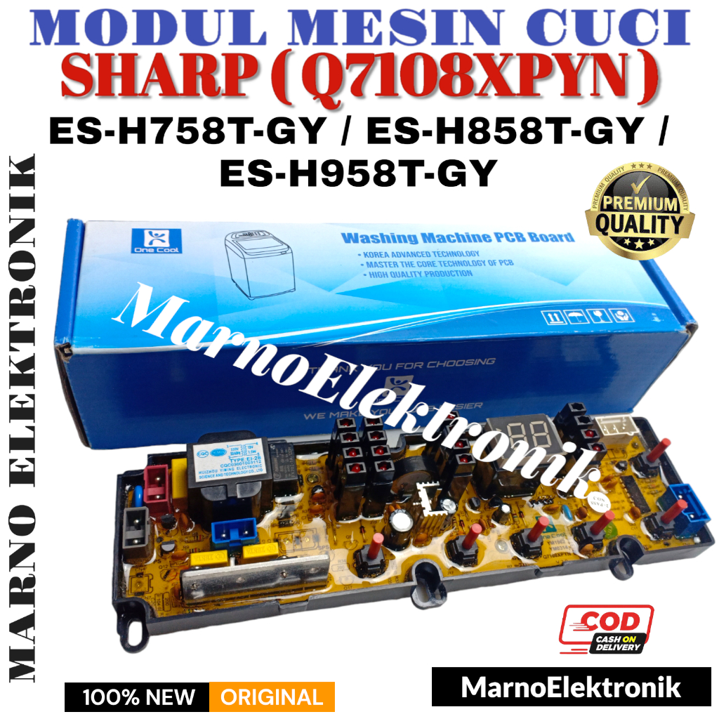 Jual MODUL PCB MESIN CUCI SHARP Q7108XPYN ES-H758T-GY ES-H858T-GY ES ...