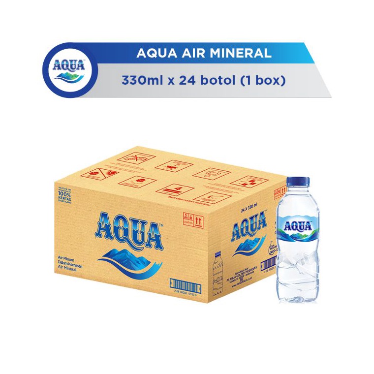 Jual Penawaran khusus AQUA BOTOL MINI AIR MINERAL 330 ML ISI 24 BOTOL ...