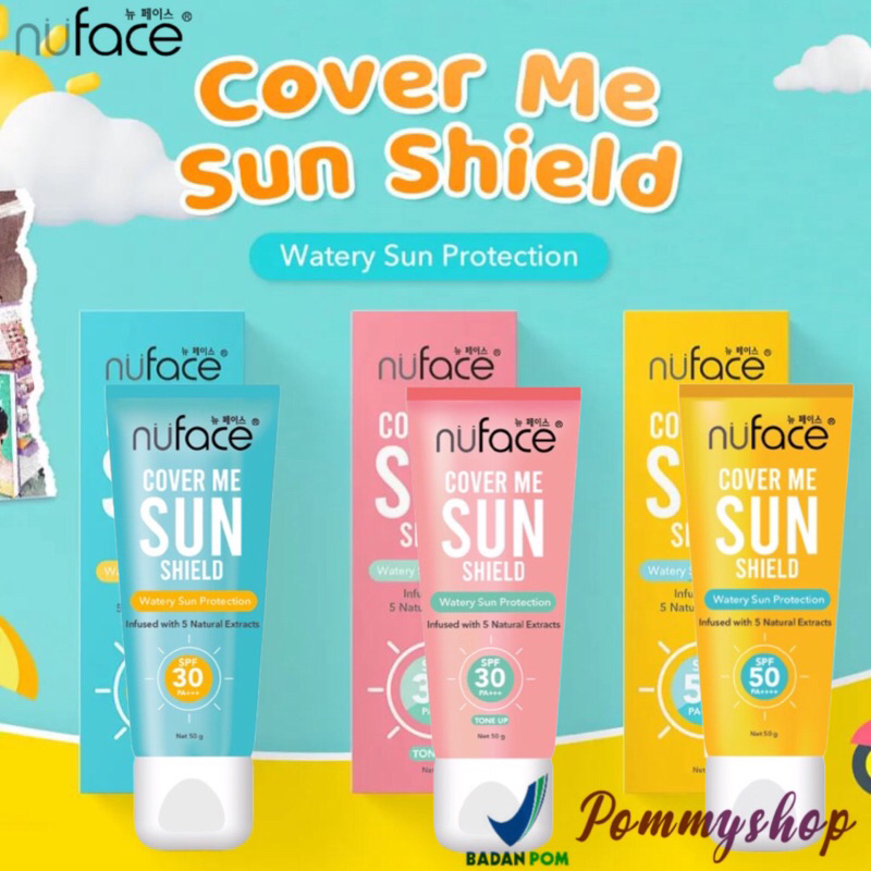 Jual Nuface Cover Me Sun Shield SPF 30 PA+++ | SPF 50 PA++++ | Tone Up ...