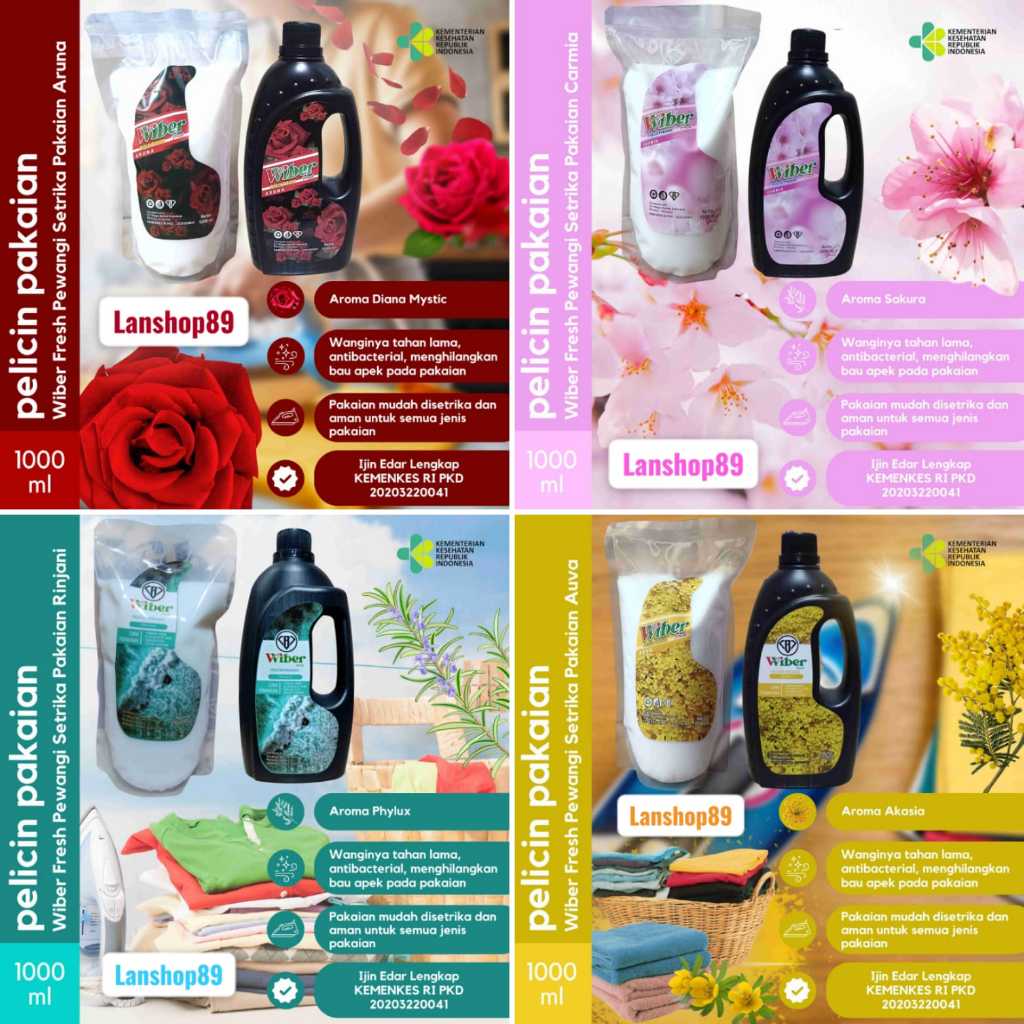 Jual WIBER FRESH Pewangi Laundry, Parfum Laundri Pelicin Setrika ...