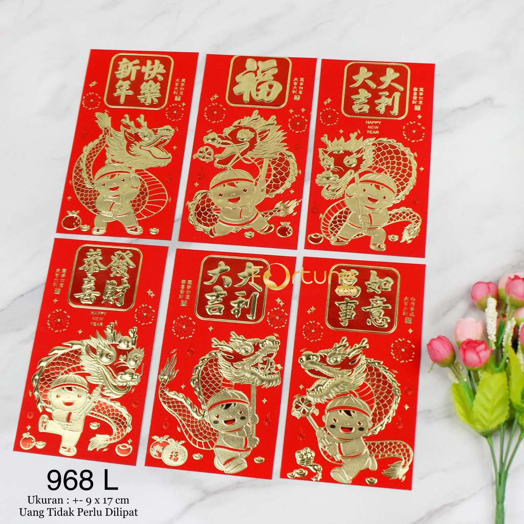 Jual Angpao Imlek 2024 Kertas Naga Panjang Chinese New Year Hong Bao ...