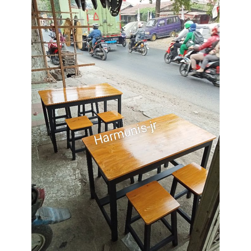 Jual Set Meja makan 4kursi. meja Caffe meja resto meja makan minimalis kayu jati Belanda ...