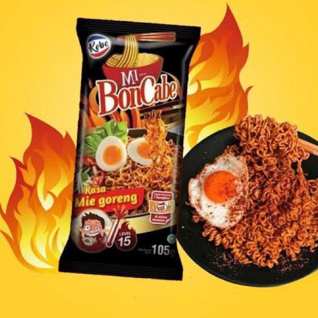 Jual Kobe Mi Boncabe / Bon Cabe Mie Goreng / Ramen Level 15 Pedas 105 ...
