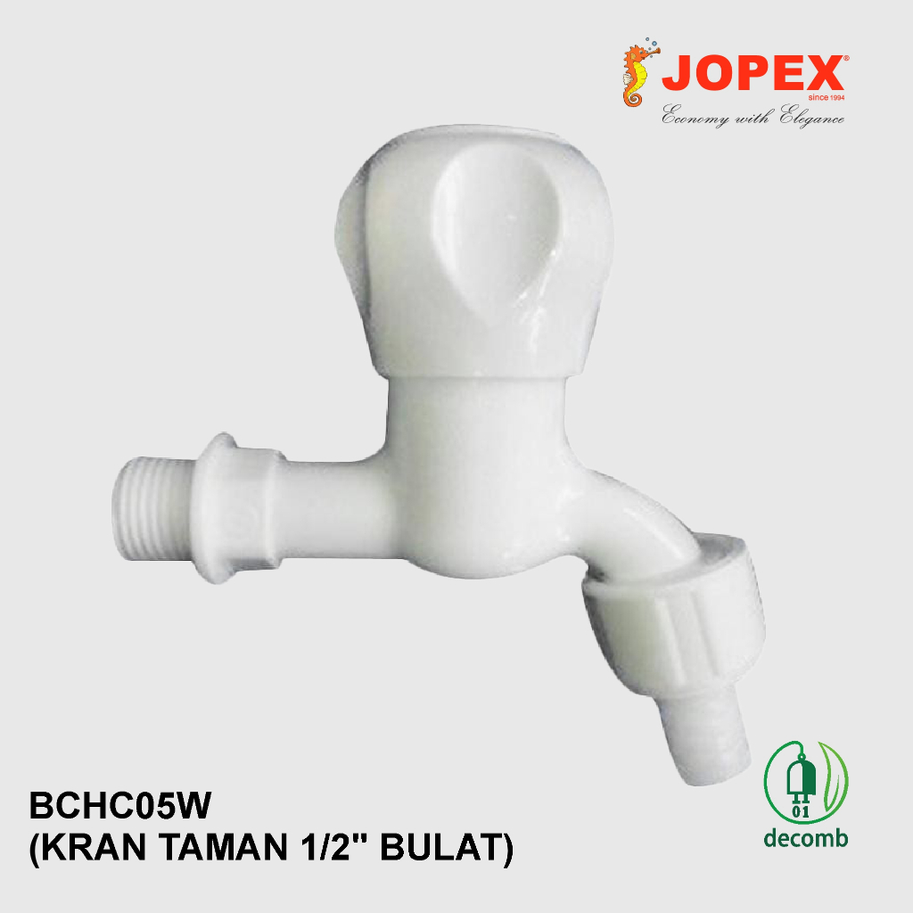 Jual Kran Air Jopex 1/2 Inch atau Kran Bulat Taman Plastik BCHC05W ...