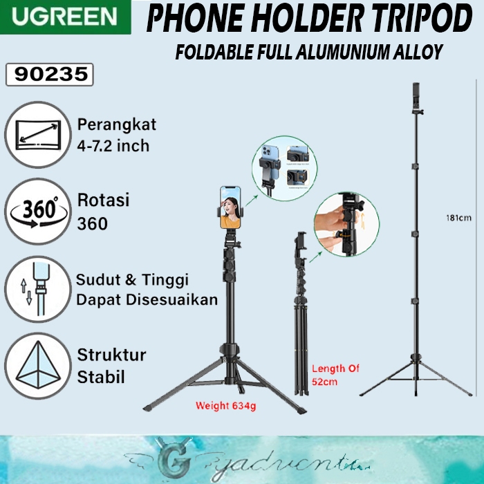 Jual UGREEN 90235 Tripod Meja Kamera Stand HP Tongsis Selfie Stick ...