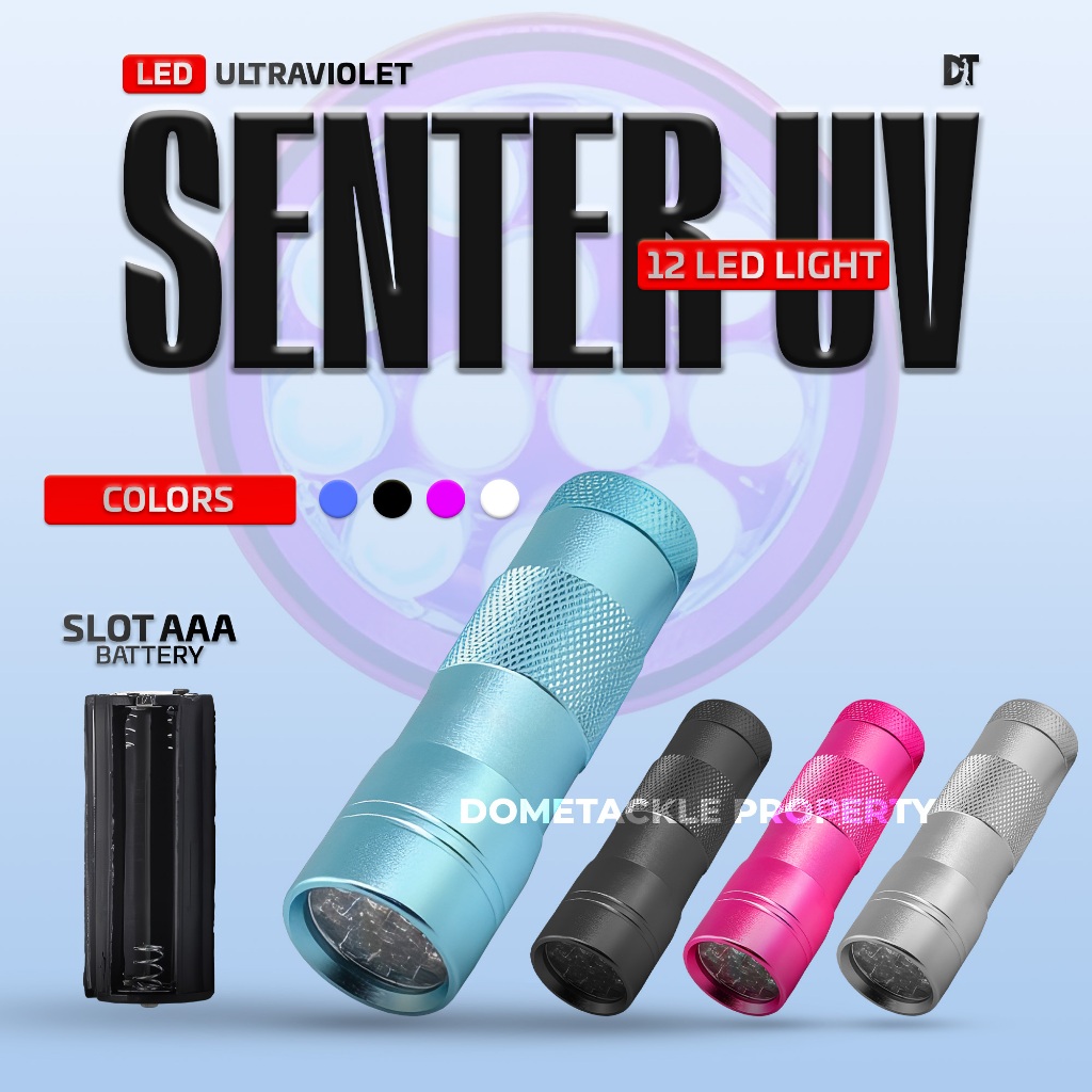 Jual Senter Ultraviolet UV Light 12 LED Alat Pendeteksi Uang Palsu Money Detector Senter Pancing ...
