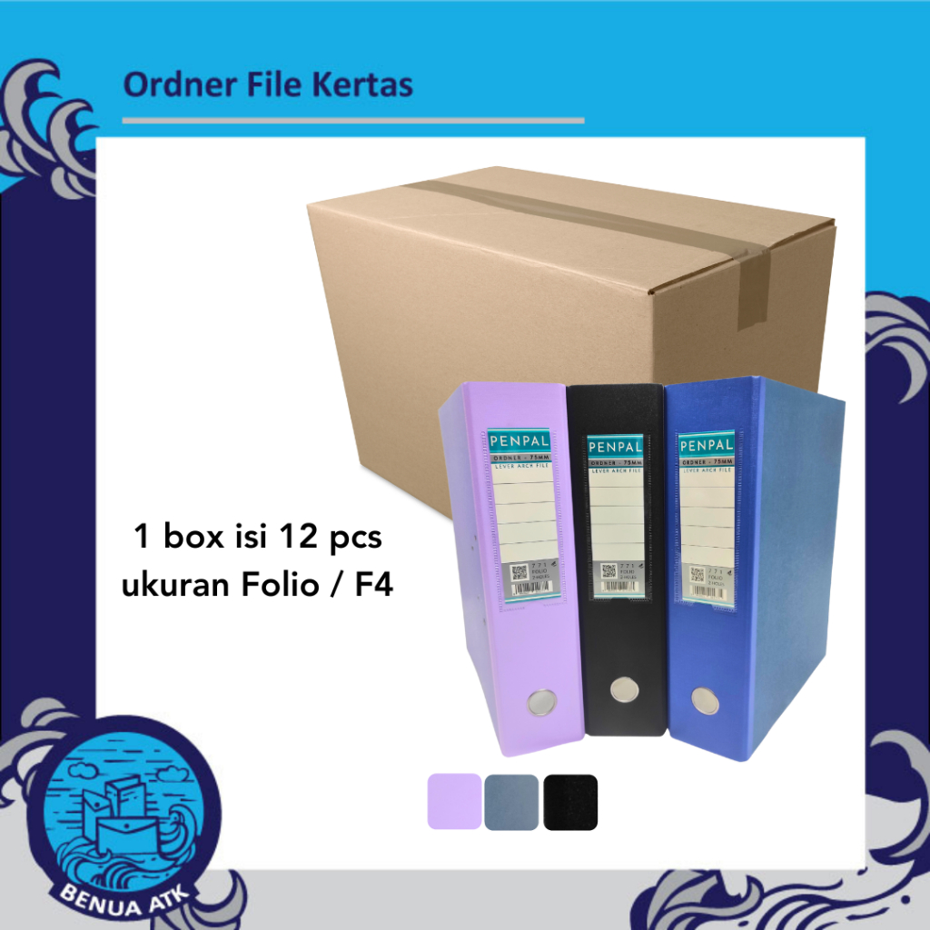 Jual Penpal - Ordner File / Lever Arch File Kertas ukuran Folio (isi ...