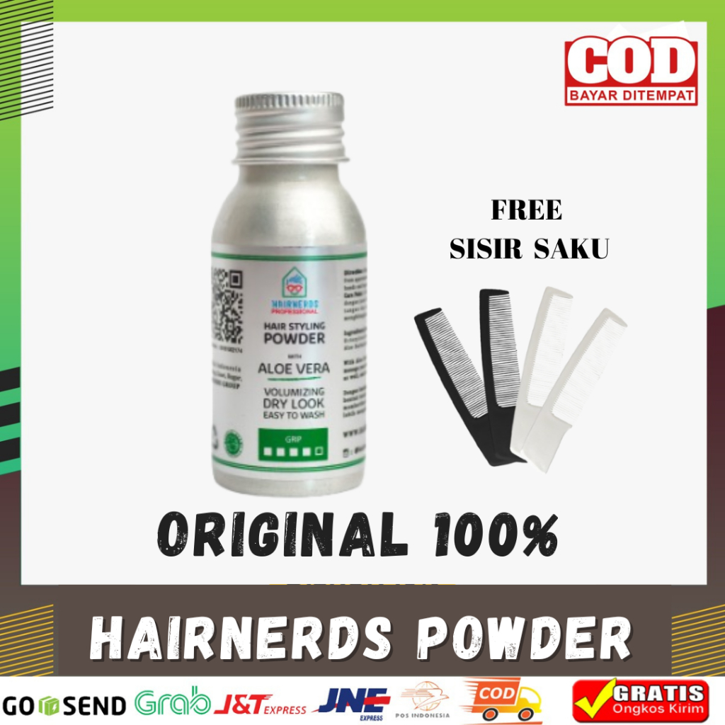 Jual HAIRNERDS PROFESSIONAL POWDER POMADE PASTE HAIRPRO WATERBASED ...