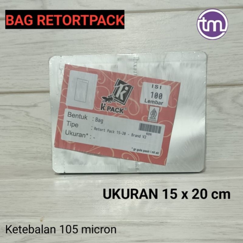 Jual BAG RETORTPACK 15X20 CM PLASTIK KEMASAN RETORT TAHAN PANAS REBUS ...