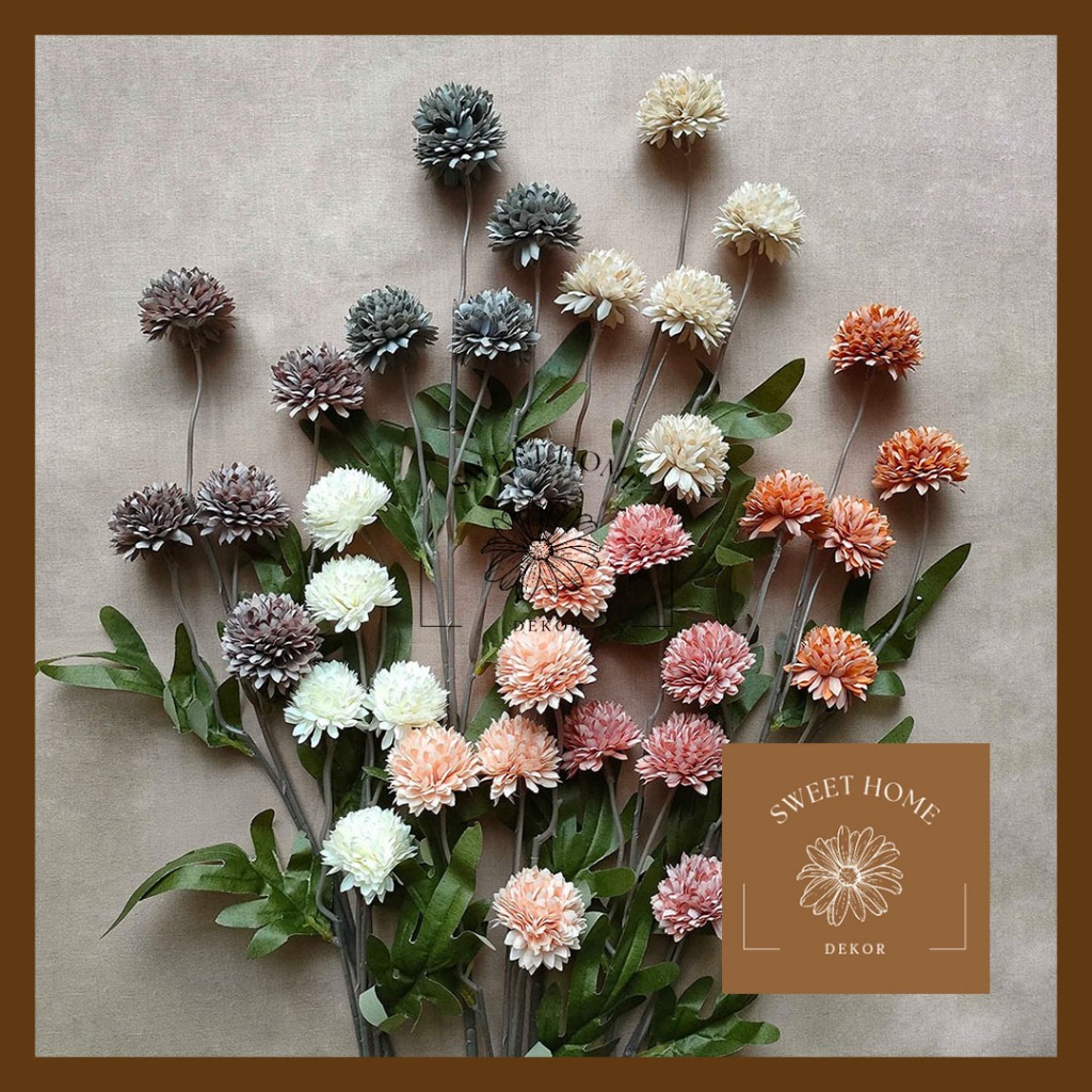 Jual Artificial Pompom Bunga Pingpong Artificial Flower Decoration ...