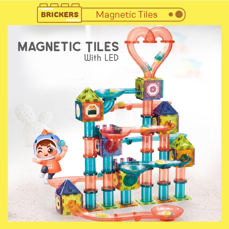 Jual BRICKERS – MAGNETIC LED 3D MAINAN ANAK / MAINAN BLOCK EDUKASI ...