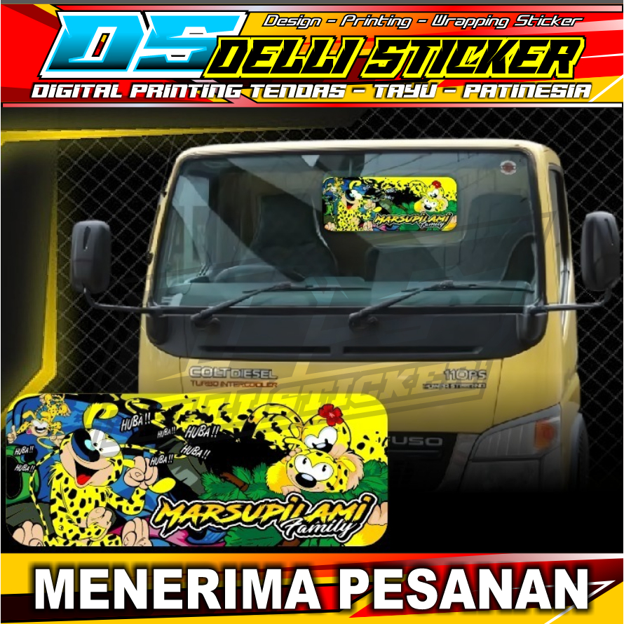 Jual Stiker One Way Tembus Pandang Variasi Kaca Belakang Truk Canter ...
