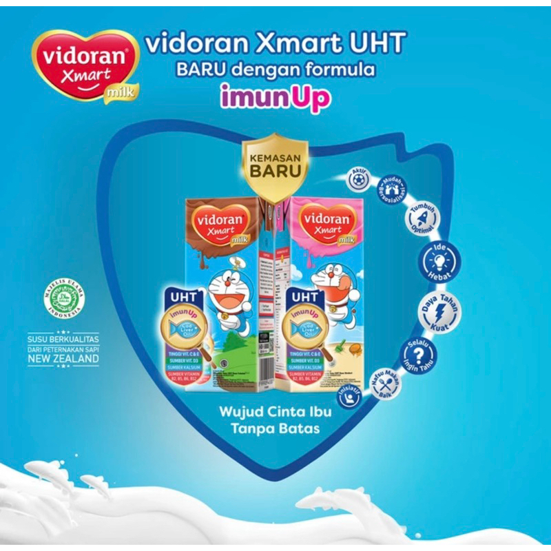Jual Vidoran xmart UHT 175 ml ( susu UHT nutrisi lengkap ) | Shopee ...