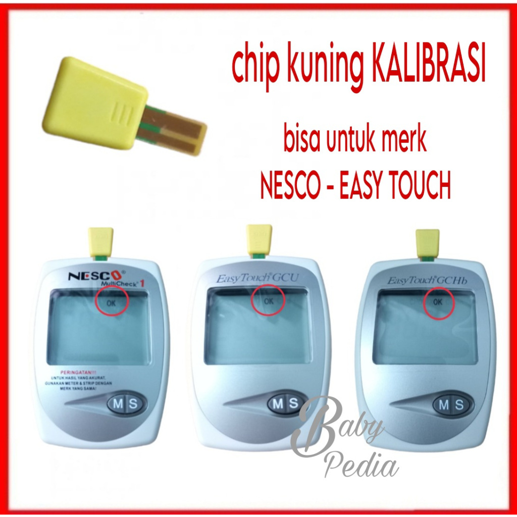 Jual BabyPedia CHIP KUNING Kalibrasi Alat Easy Touch dan NESCO GCU GCHb ...