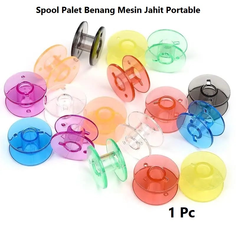 Jual Bobbin/Spool Plastik Bening Mesin Jahit Multifungsi Portable Harga ...