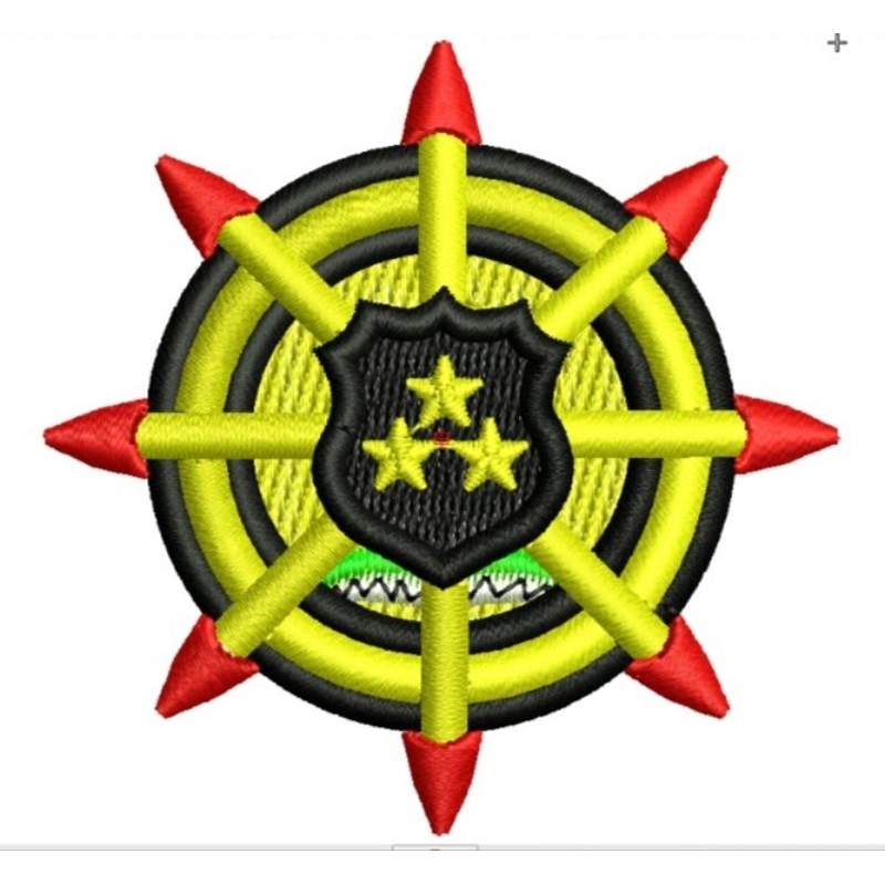 Jual bordir timbul bet roda polri ukuran kantong seluruh indonesia ...