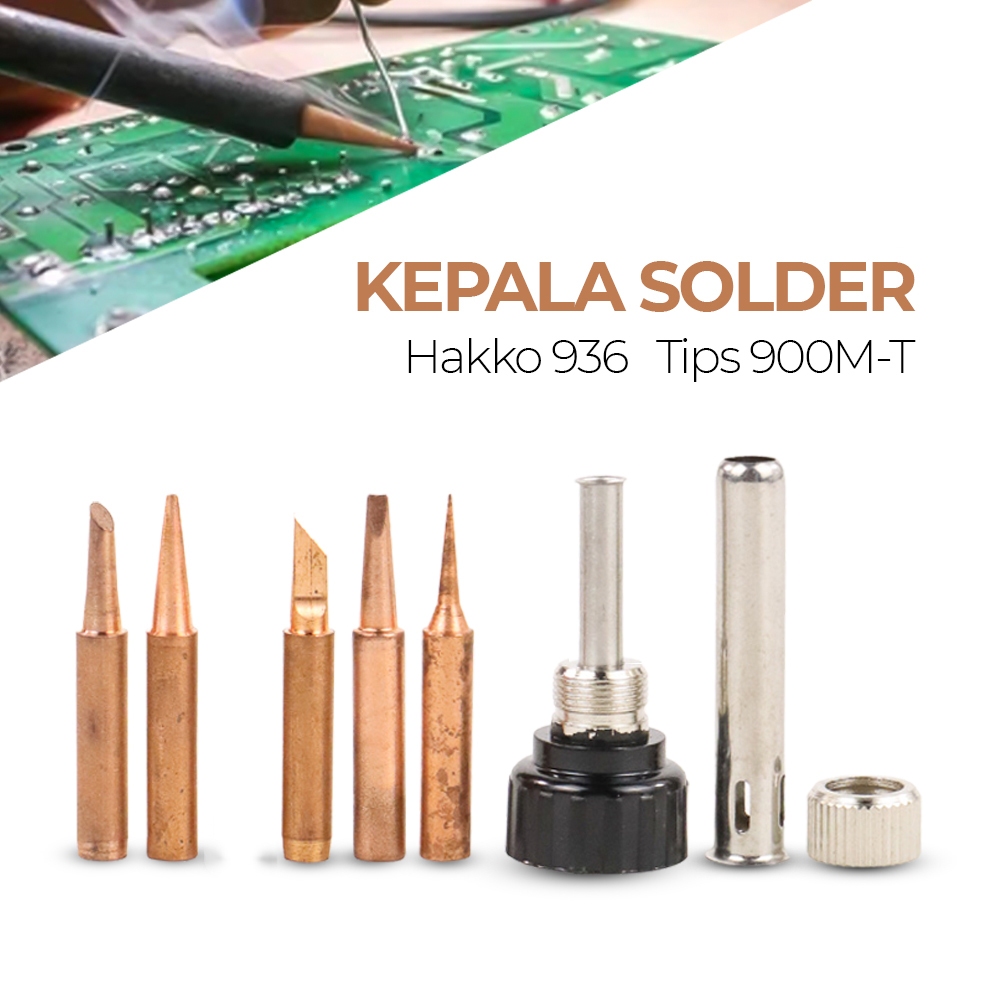 Jual Sparepart Kepala Solder dan Set Mata Solder Iron Tip Nonmagnetic ...
