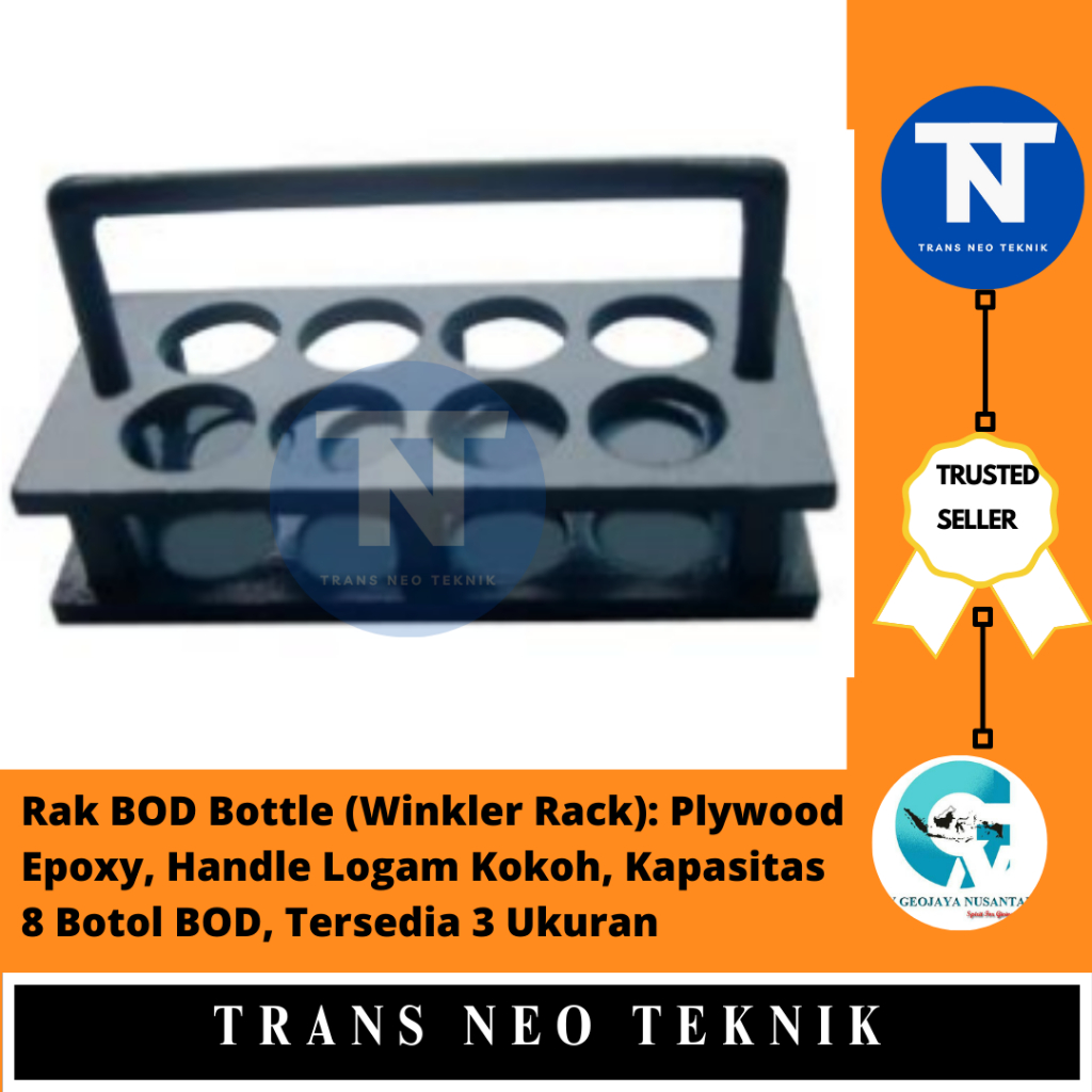 Jual Rak BOD Bottle (Winkler Rack): Plywood Epoxy, Handle Logam Kokoh ...