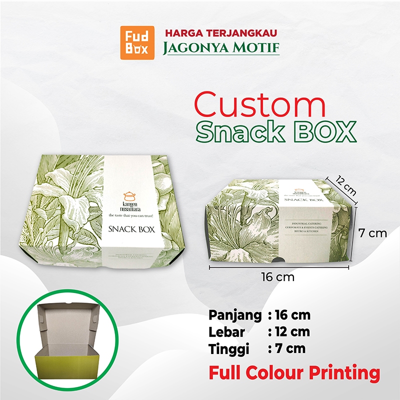 Jual Dus Snack 16x12 Custom | Box Makanan Kotak Snack Custom Design ...
