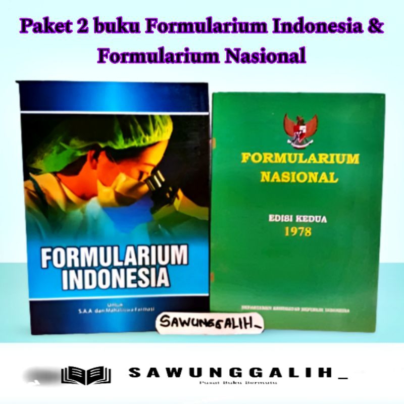 Jual Paket 2 buku formularium nasional dan Formularium indonesia ...