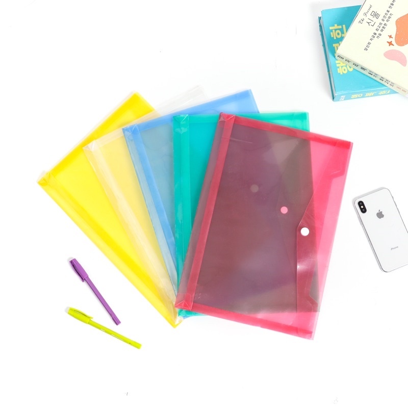 Jual Map Plastik Kancing Map folder F4 Warna map folio / Map File ...