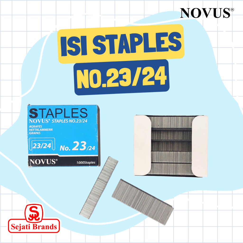 Jual Novus isi stapler 23/24/ Isi staples tembak/ Isi Staples 24 mm ...