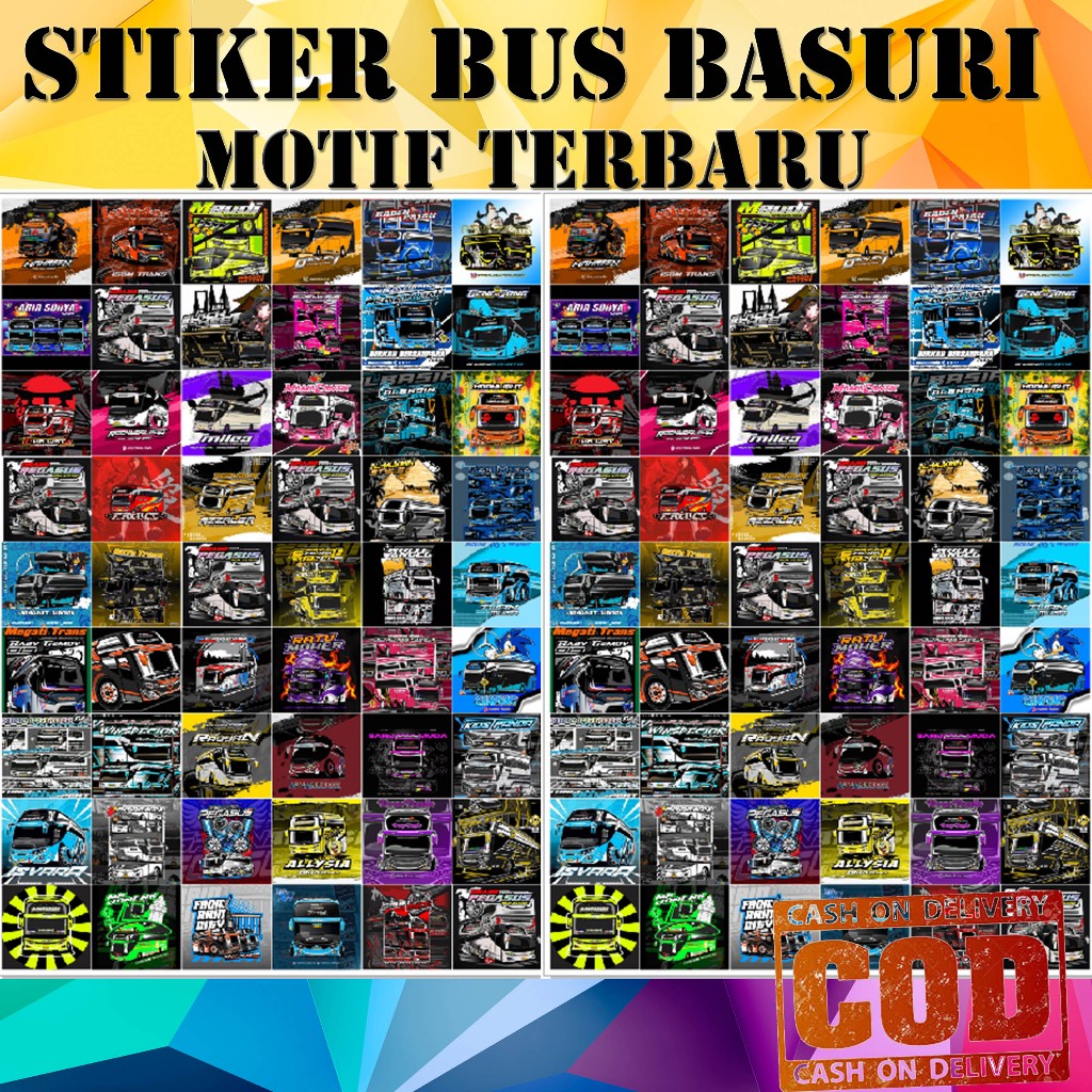 Jual Cetak Stiker Bus Mania Viral Kertas Glossy Kuat Tahan Air A4 Isi ...