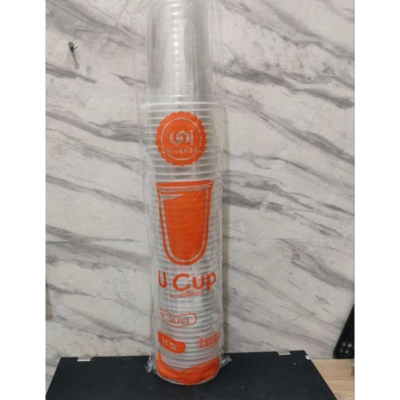 Jual GELAS CUP PLASTIK Pp 16 Oz Oval ( UNIVERSAL)& (MCUP)/Gelas cup plastic Pp /harga 1 Roll ...