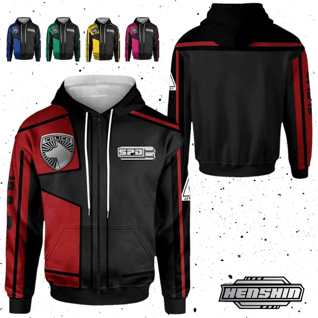 Jual Jaket Hoodie Zipper Power Rangers SPD | Shopee Indonesia