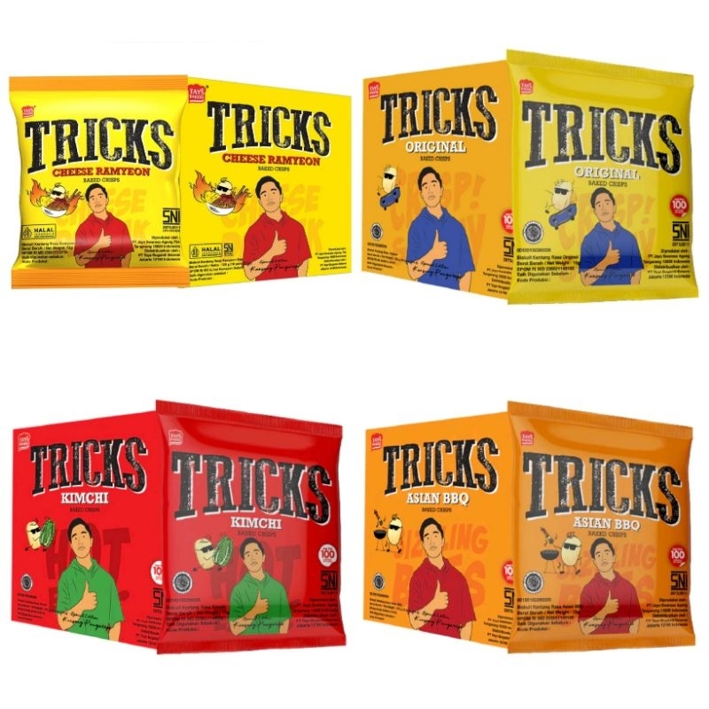 Jual Tricks Crisps 4 x 15g / Potato Baked Crisps / Biskuit Kentang ...