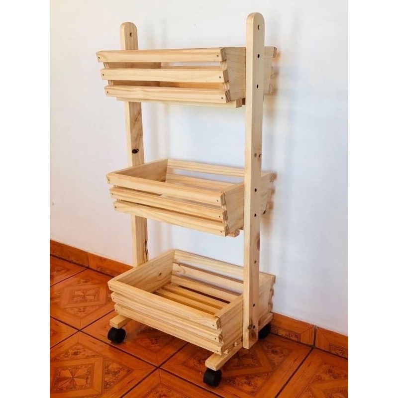 Jual rak buah / rak sayur / wooden vegetable fruit | Shopee Indonesia