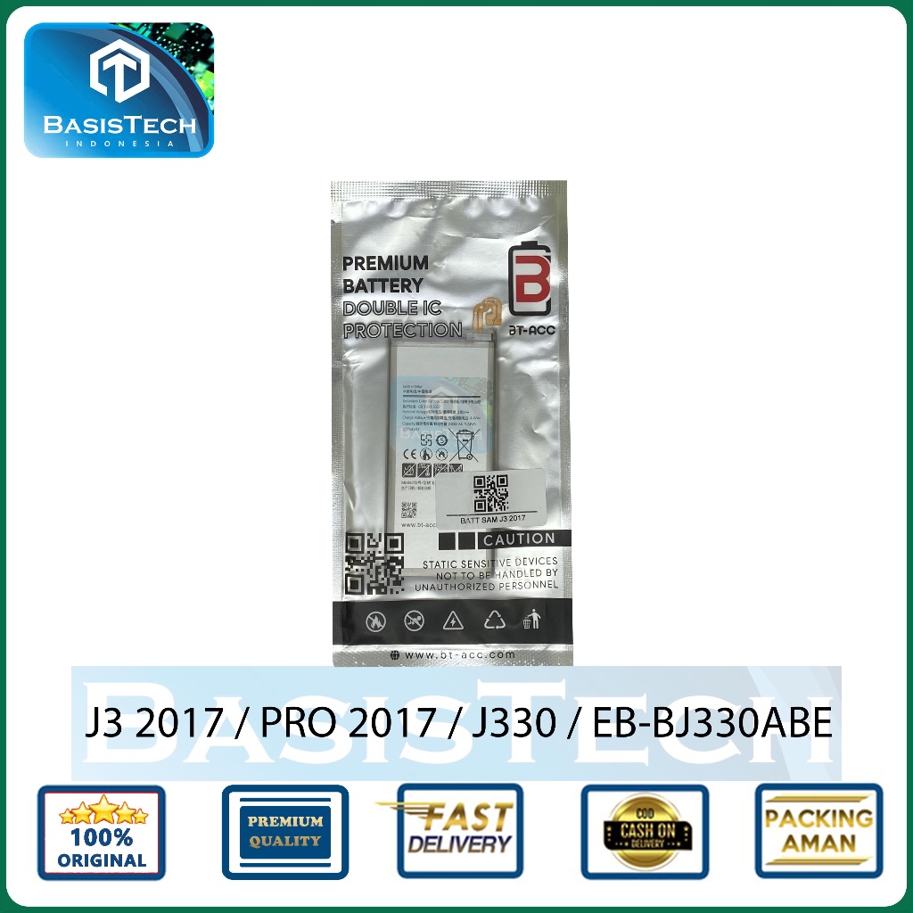 Jual BATERAI SAMSUNG J3 PRO 2017 J330 EB-BJ330ABE BT BASISTECH DOUBLE ...