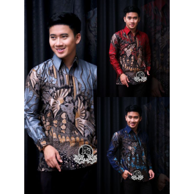 Jual Batik Aksara - Kemeja Batik Pria Lengan Panjang Motif Kenari ...
