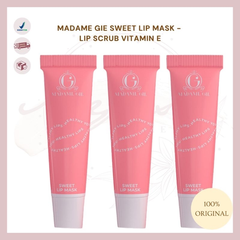 Jual Madame Gie Sweet Lip Mask - Lip Scrub Vitamin E, Lip Balm ...