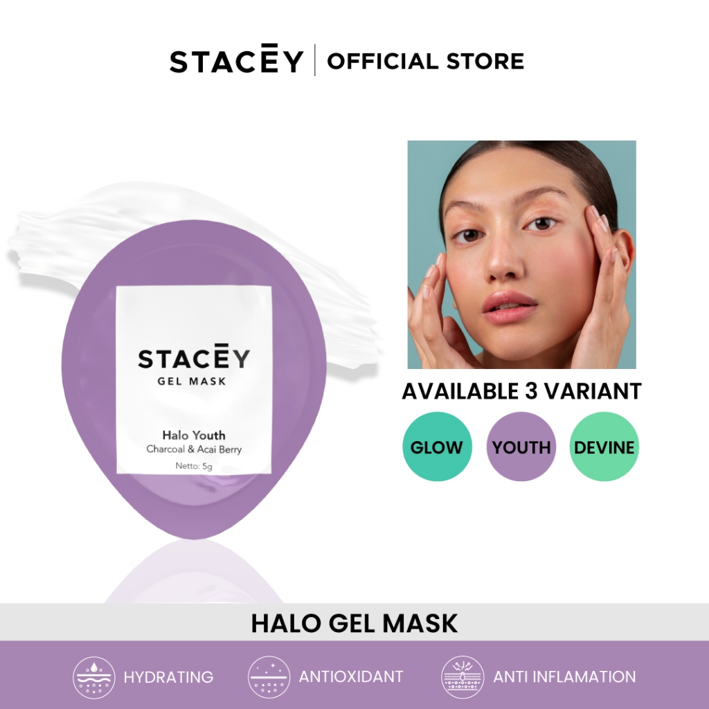 Jual Stacey Halo Gel Mask - Masker Jelly Whitening and Brightening ...
