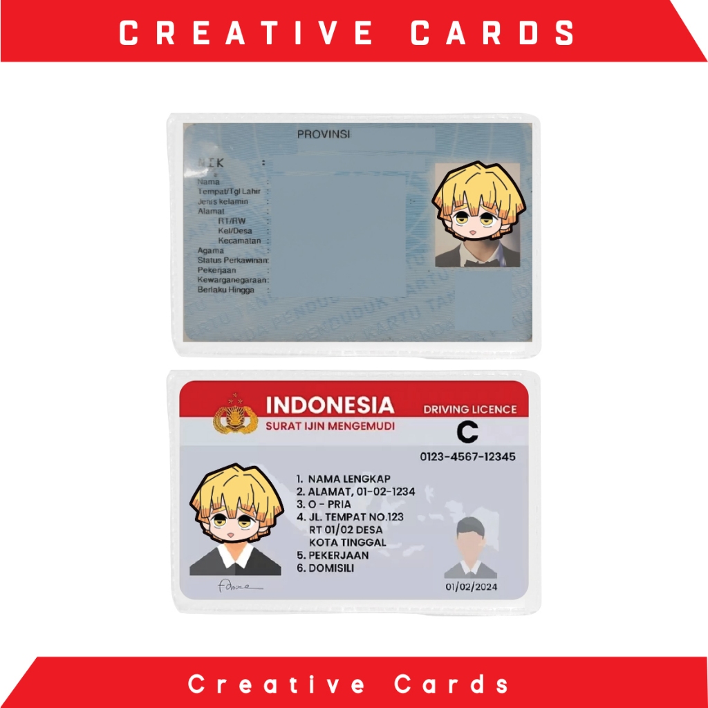 Jual Sampul Pelindung Kartu Anti Gores KTP/SIM Design Unik Karakter ...