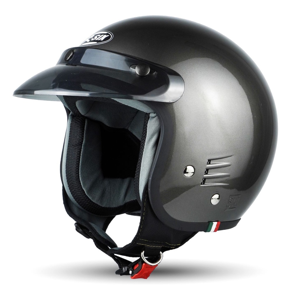 Jual R-SIX Helm Bogo Retro Pet Warna Pendek Terbaru Helem SNI Wanita ...