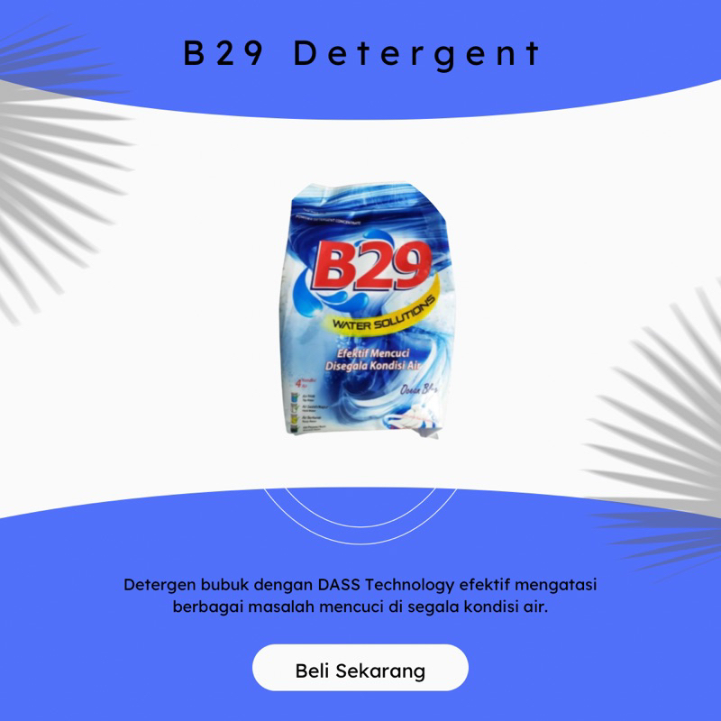 Jual B29 Detergent Bubuk Water Solution DASS 750gr - Ocean Blue ...
