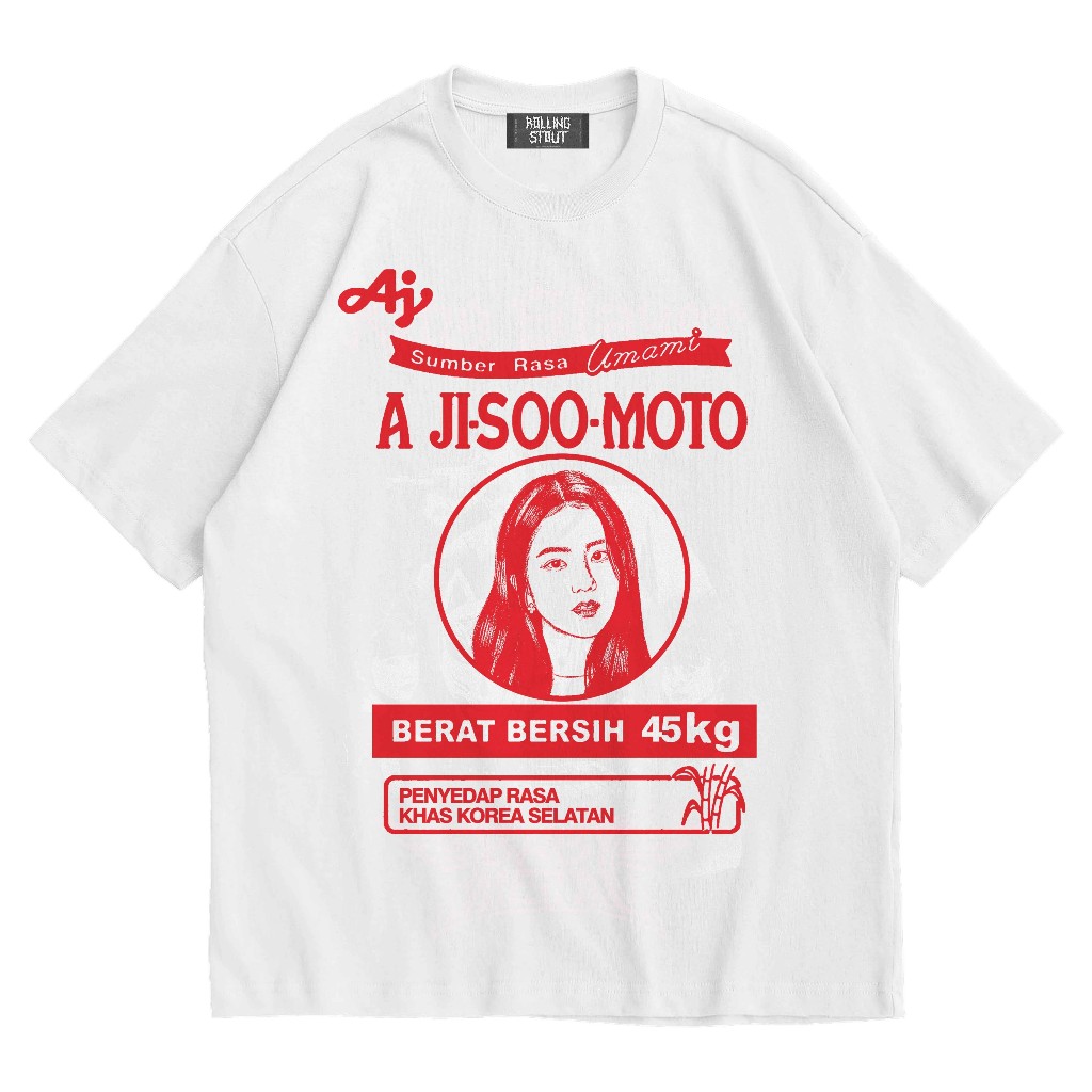 Jual Rollingstout - Rose Brand White Short Tee | BAJU MUSIK METAL ROCK | Shopee Indonesia