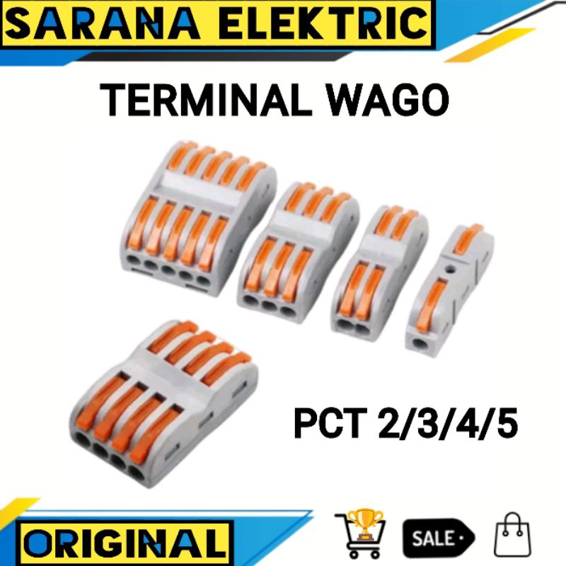 Jual KONEKTOR TERMINAL PCT-222 PCT-223 PCT-224 PCT-225 WAGO PCT 1/2/3/4/5 | Shopee Indonesia