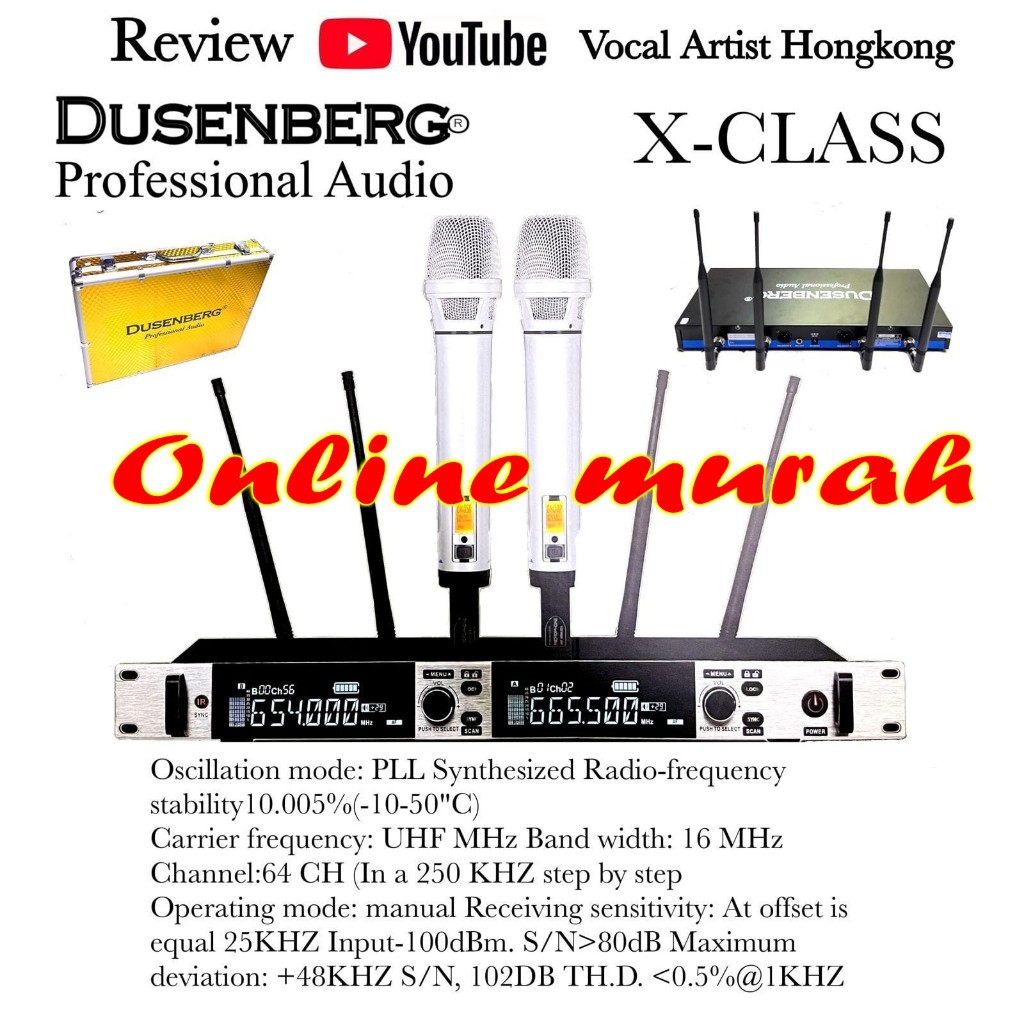 Jual mic wireless profesional high class dusenberg x-class x class xclass | Shopee Indonesia