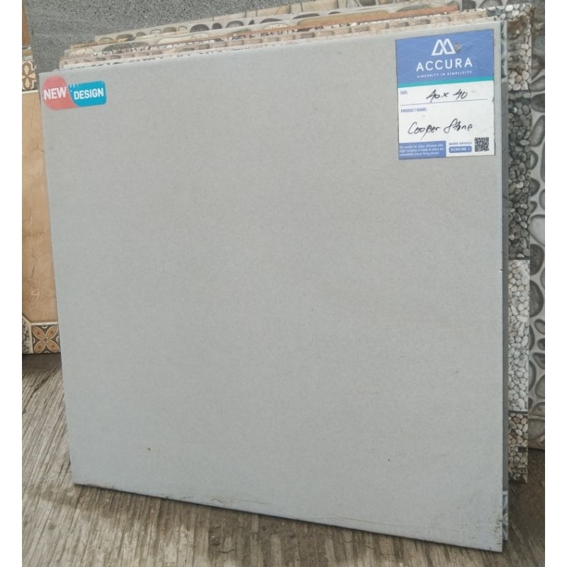 Jual Keramik Ukuran 40x40 Mulia Cooper Stone Matt Abu Polos | Shopee ...