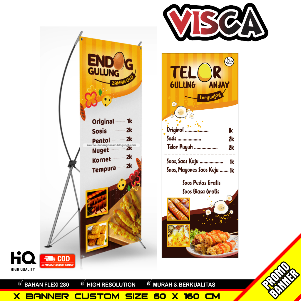 Jual Paket Lengkap Spanduk X Banner Sudah Pakai Tiang Telor Gulung ...