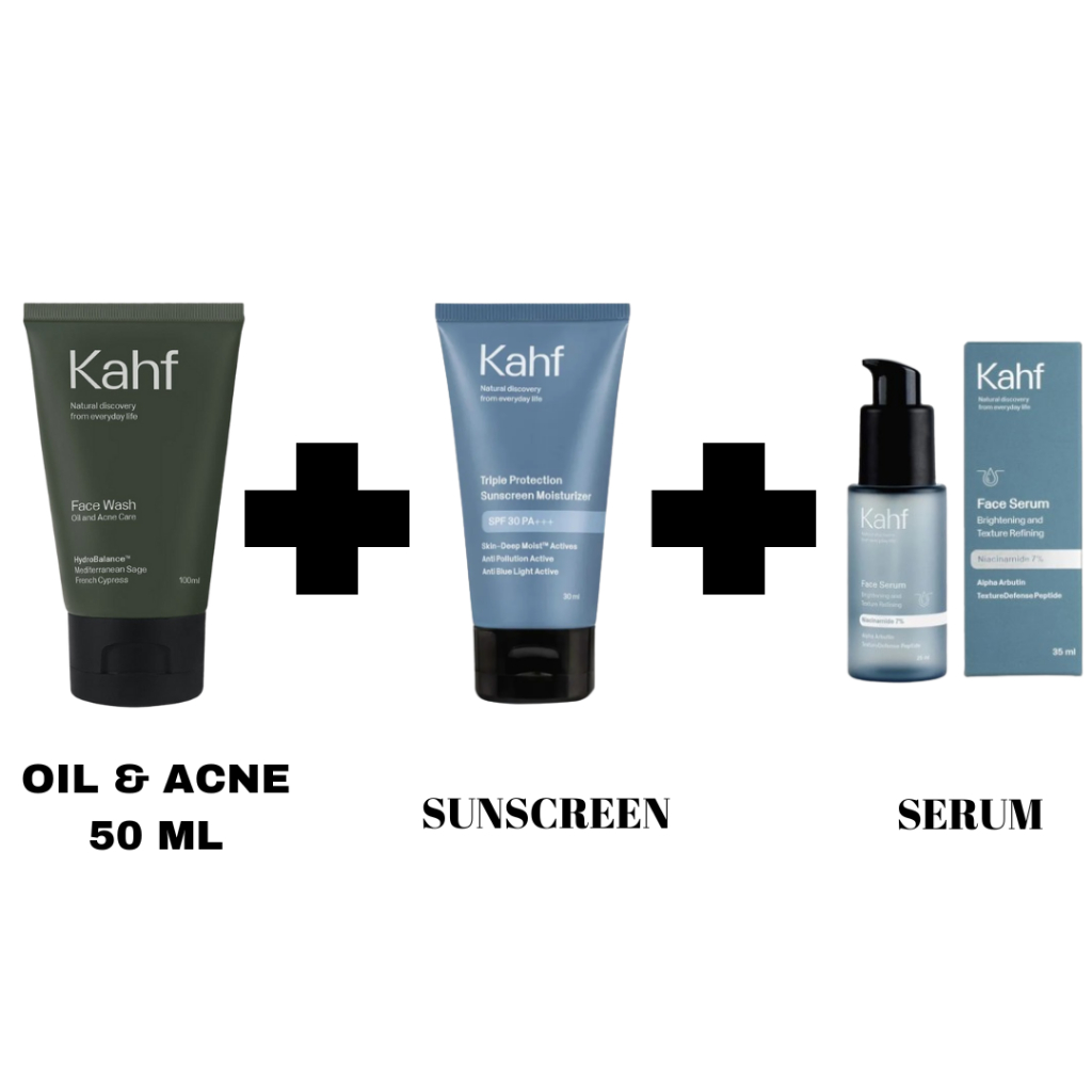 Jual MFI - Kahf Paket Face Care Isi 3pcs ( Face Wash + Sunscreen ...