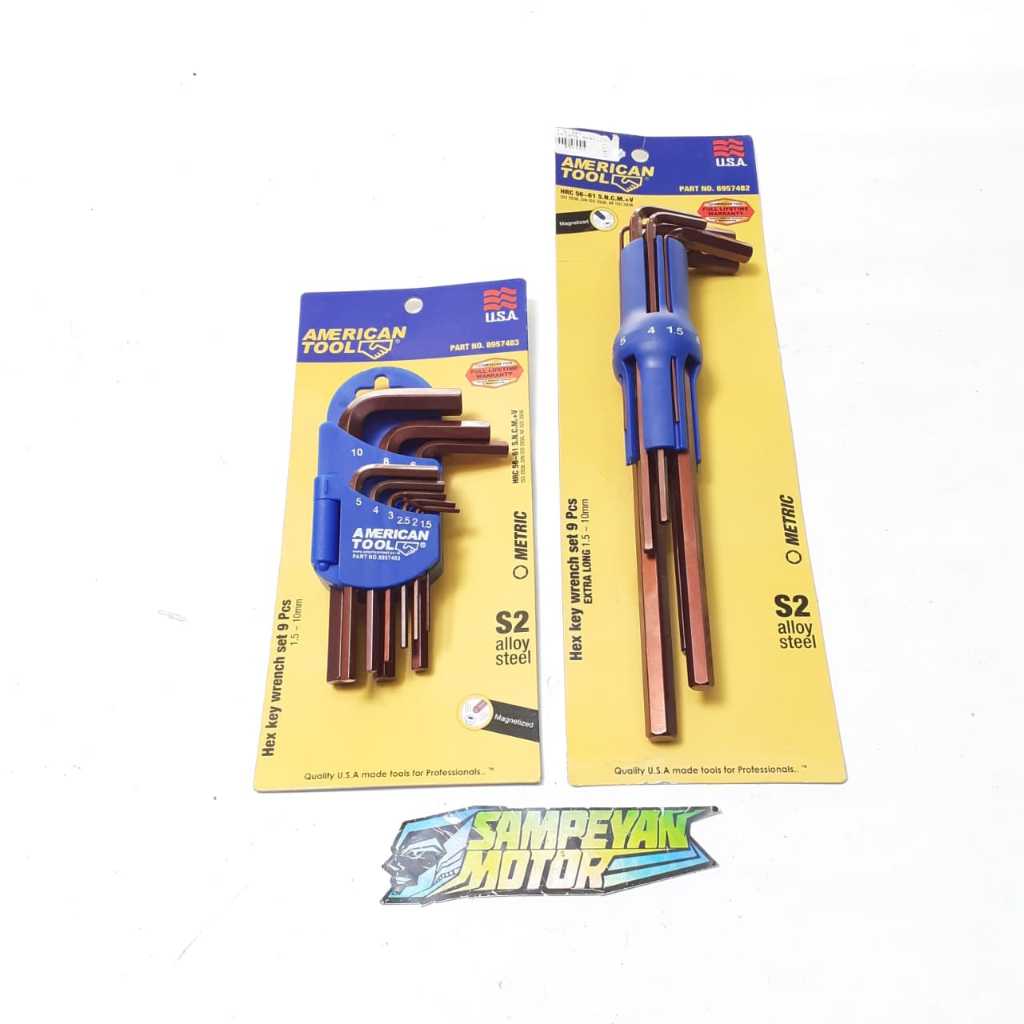 Jual Kunci L Set Panjang Besar Kecil Panjang & Pendek Stubby Hex Key ...