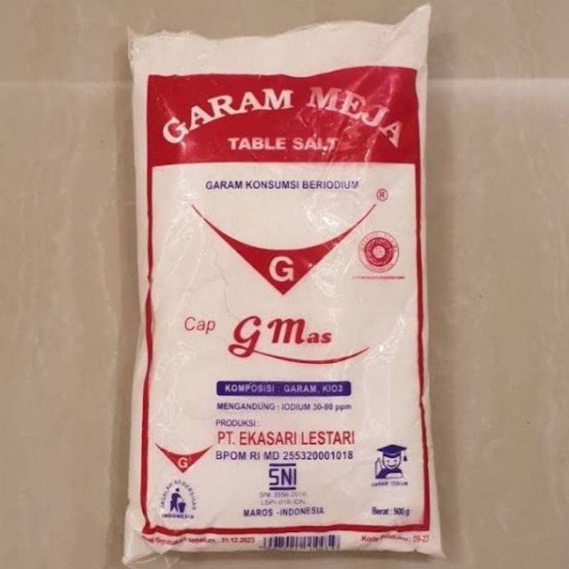 Jual Garam halus cap G mas 500 gram | Shopee Indonesia