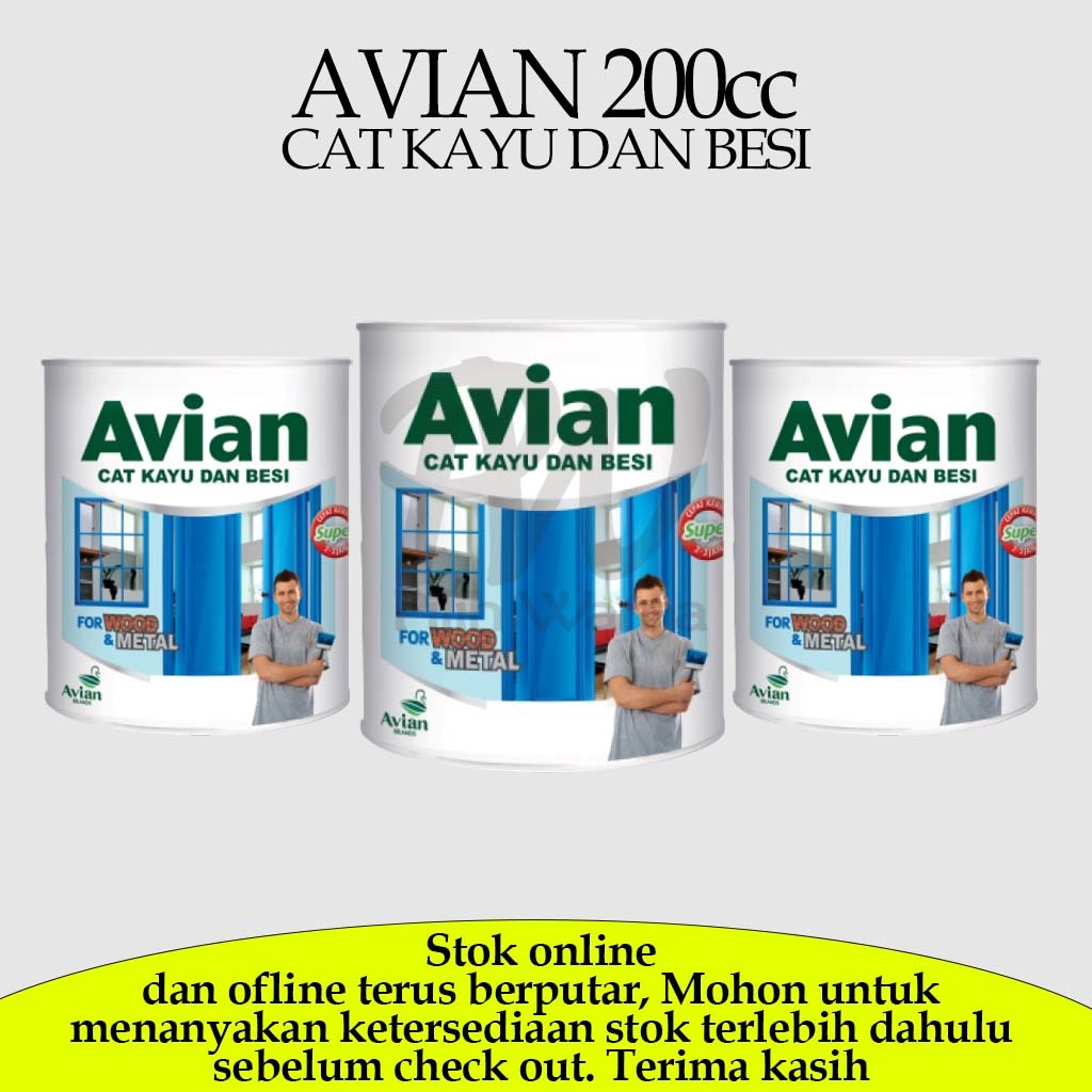 Jual CAT MINYA AVIAN / CAT KAYU BESI AVIAN 100CC DAN 1 KG | Shopee ...