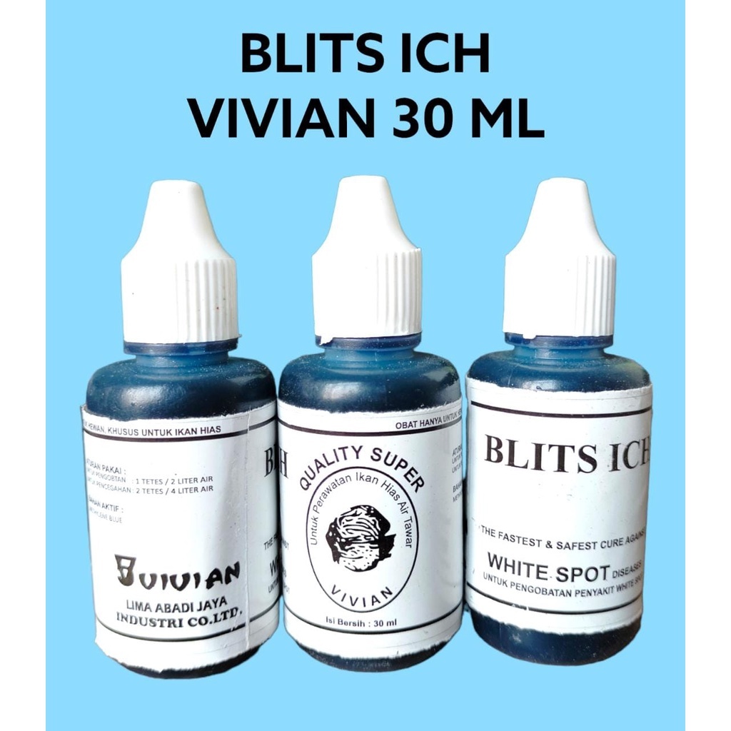 Jual Blits Ich 30 ml Obat biru obat White Spot pada ikan methylene blue ...